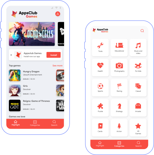Apps Club - unlimited access to games apps